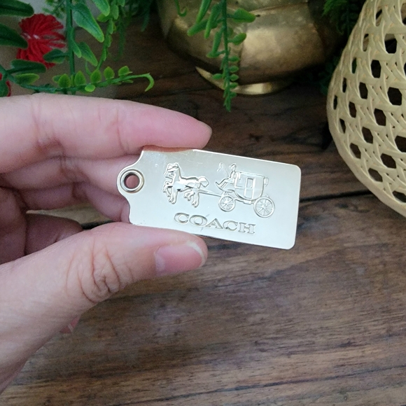 Coach | Accessories | Coach Gold Keychain Hang Tag Tag Pendant | Poshmark